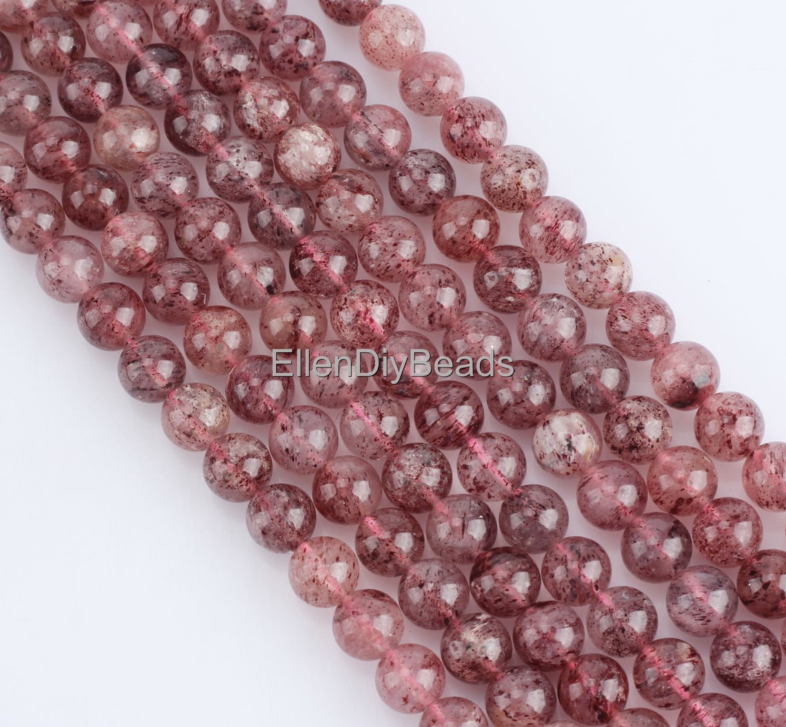 Pink Strwaberry Crystal, Pink Spot Crystal, Clear Loose Gemstone ...