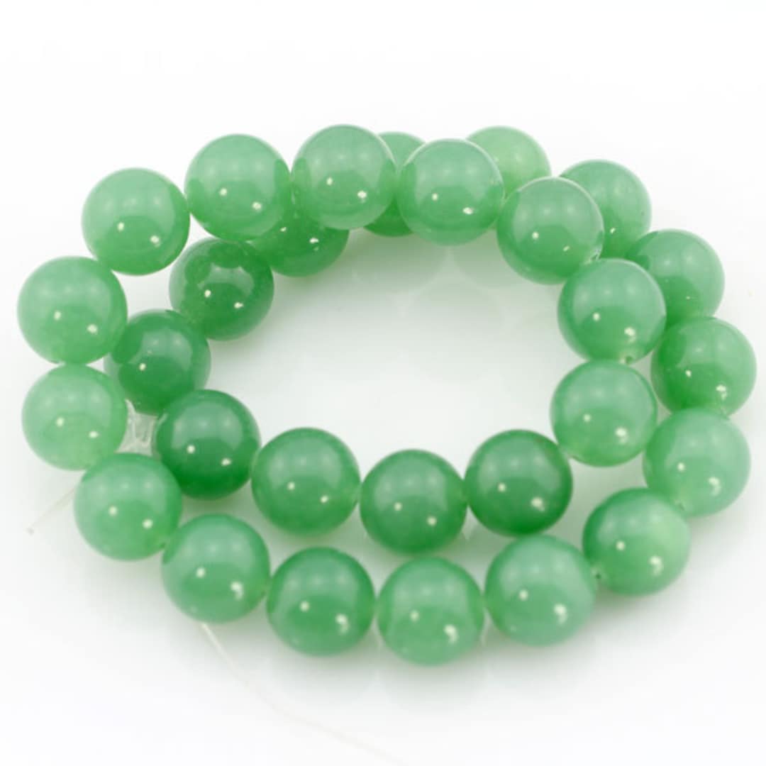 8mm,10mm,12mm,14mm Smooth Green Jade Beads, Jade Strand, Loose Round ...
