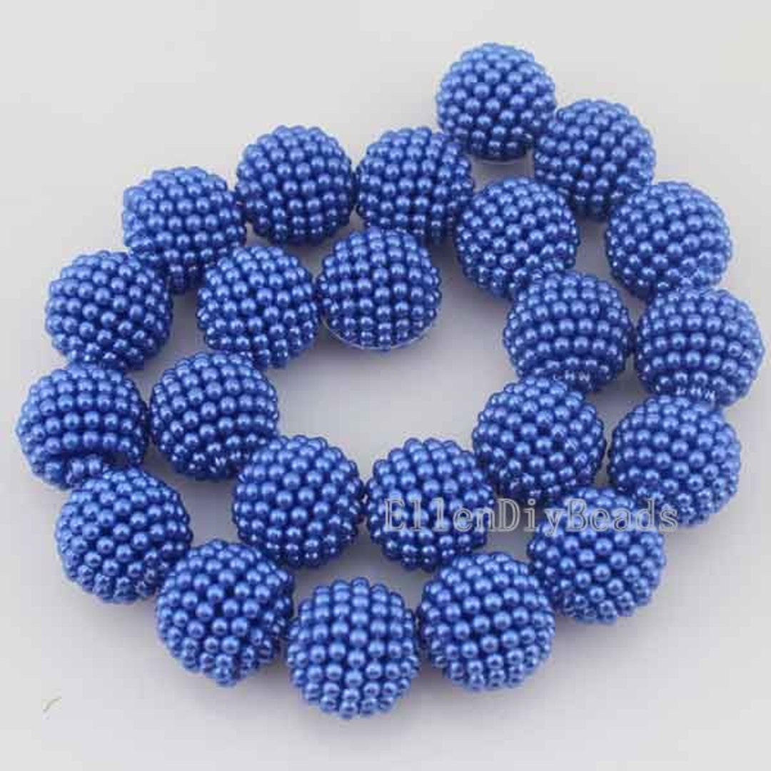 20mm Royal Blue Plastics Round Ball Beads, Nice Plastics Beads, Bright ...