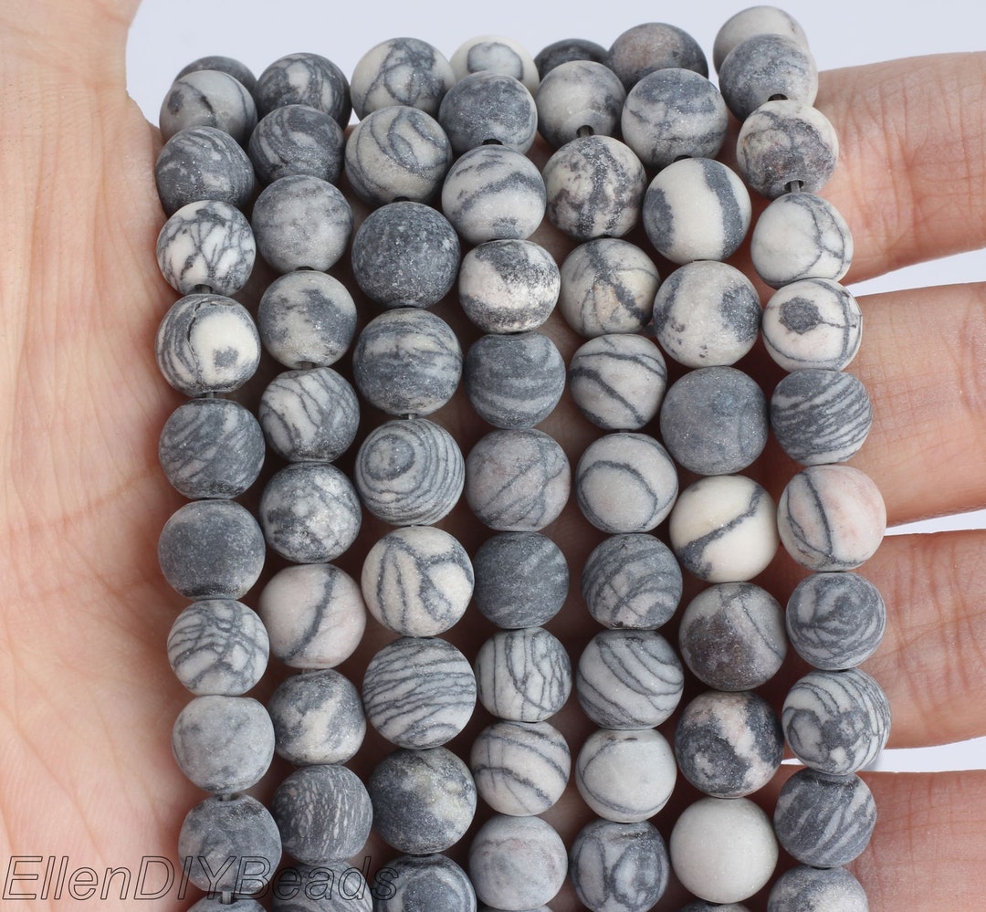 4-12mm Matte Black Network Beads, Net Shape Beads, Round Healing ...