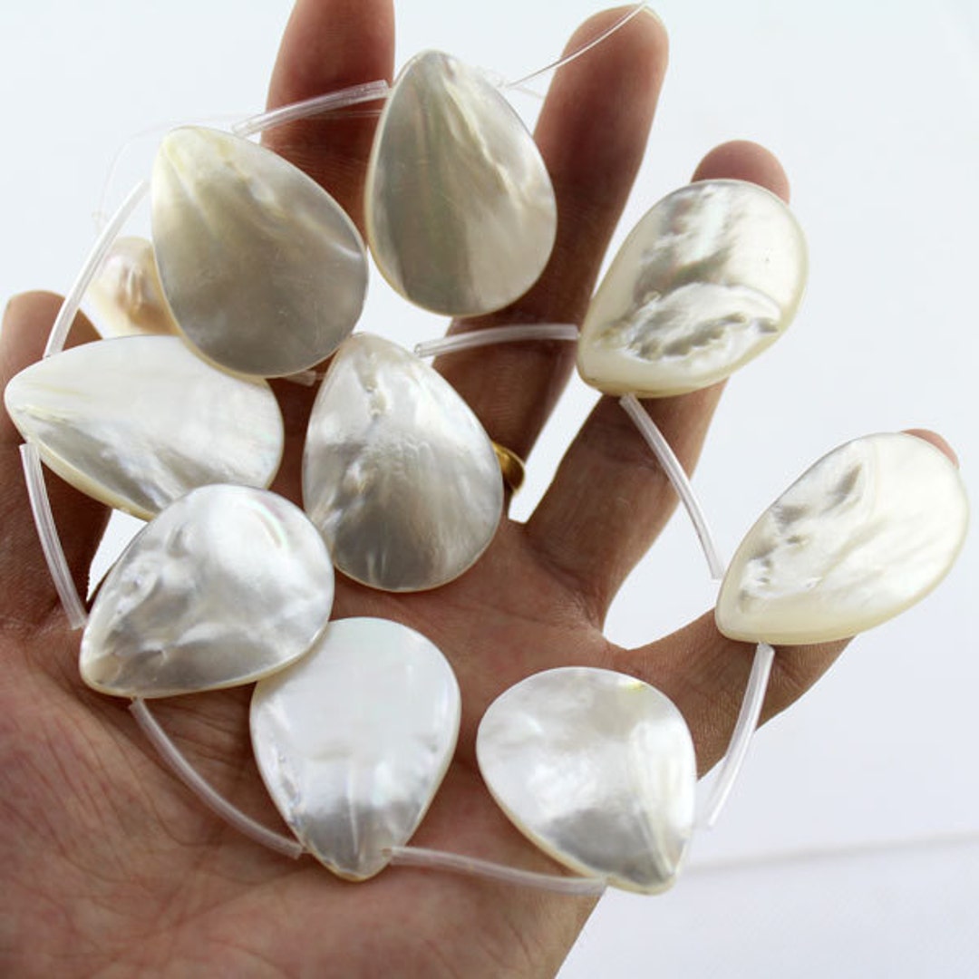 20x30mm Tear Drop Shell Beads, Teardrop Shaped Sea Shell Beads, Loose ...