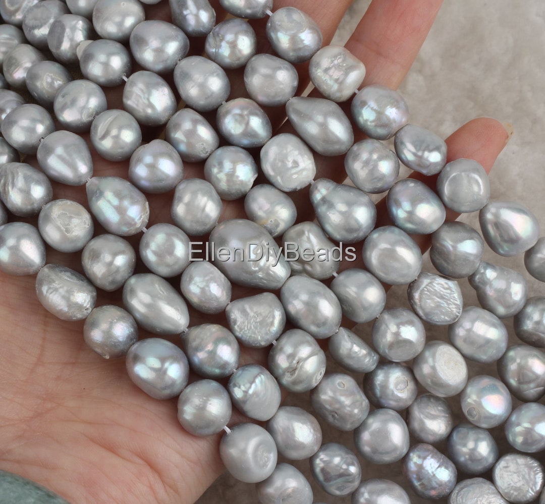11-12mm Gray Nugget Pearls, Natural Freshwater Pearls, Loose Pearl ...