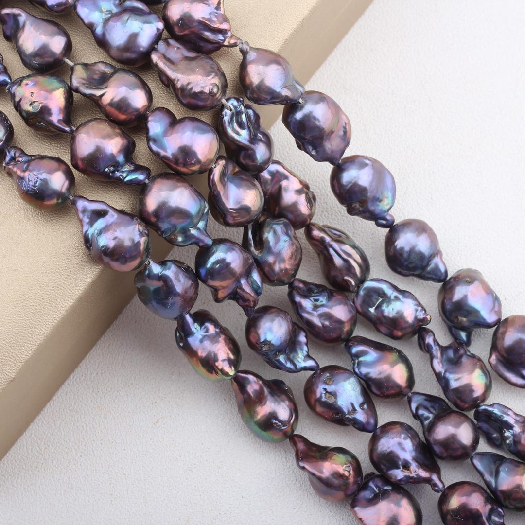 13-15*19-25mmlarge Black Freshwater Fireball Pearls, Irregular Baroque ...