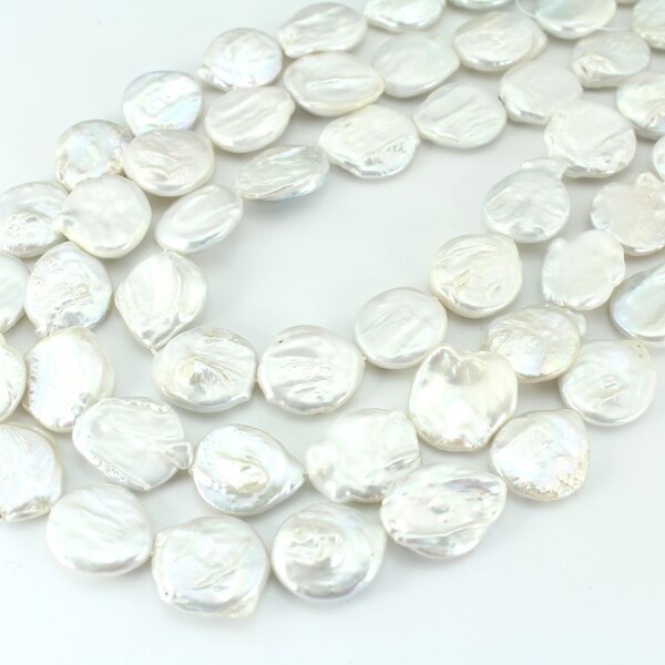 Flat Pearl Necklace - Etsy