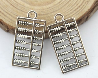 30pcs Abacus Charms Counting Charm Antique Silver Tone 26x13mm Cf0476 ...
