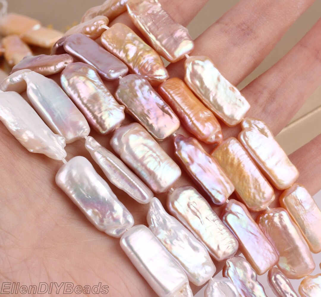 AA 8-10x20-25mm Natural Biwa Pearls, Baroque Biwa Pearl Beads,high ...