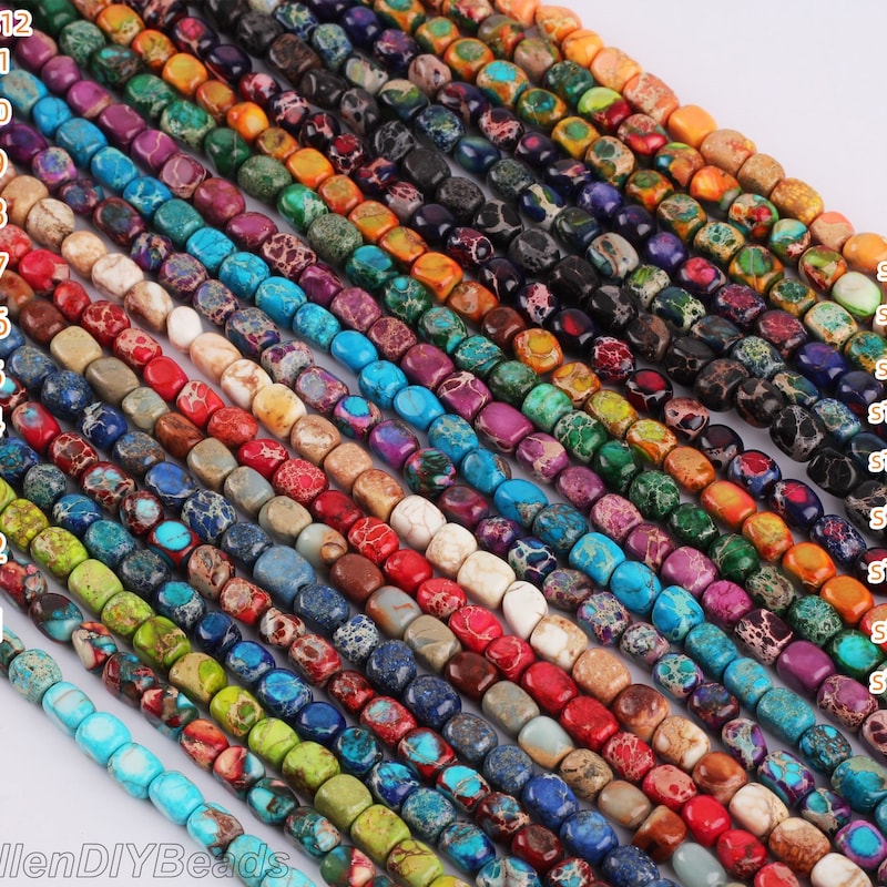 Ocean Jasper Tube Bead - Etsy UK