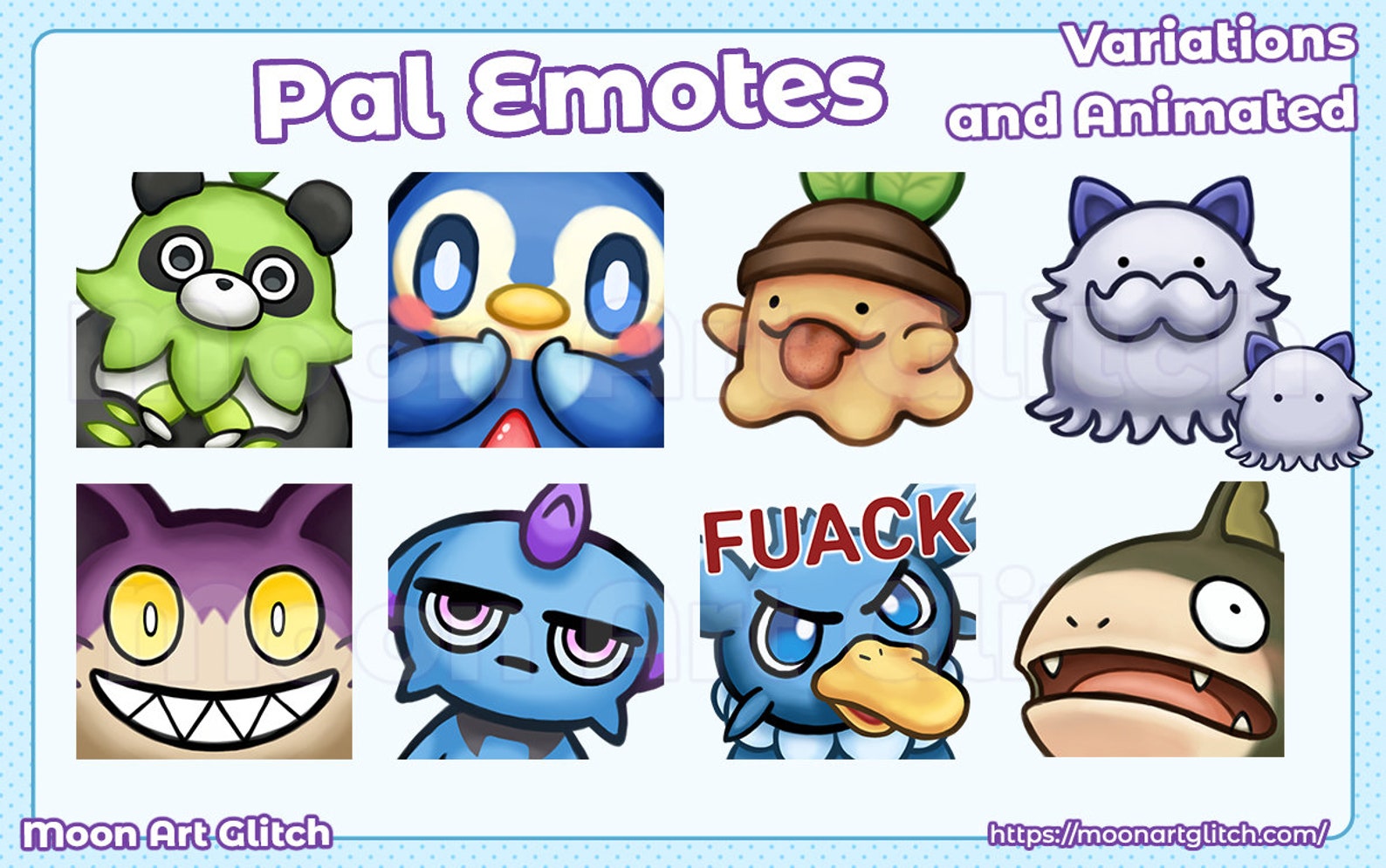 PALWORLD EMOTES ANIMATED / Twitch Youtube Discord Streamer / Depresso ...