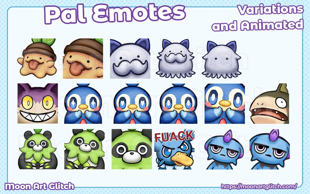 PALWORLD EMOTES ANIMATED / Twitch Youtube Discord Streamer / Depresso ...