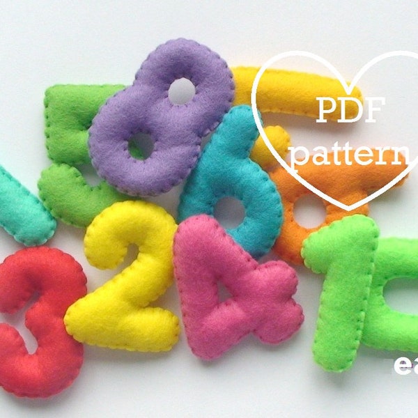 Felt Numbers - Etsy