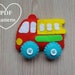 Fire Engine Pattern Fire Truck Pattern Felt Fire Engine Fire Truck ...