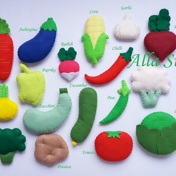 Felt Vegetables - Etsy
