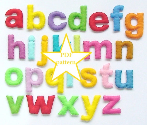 Felt Lowercase Letters English Alphabet PDF Soft Alphabet | Etsy
