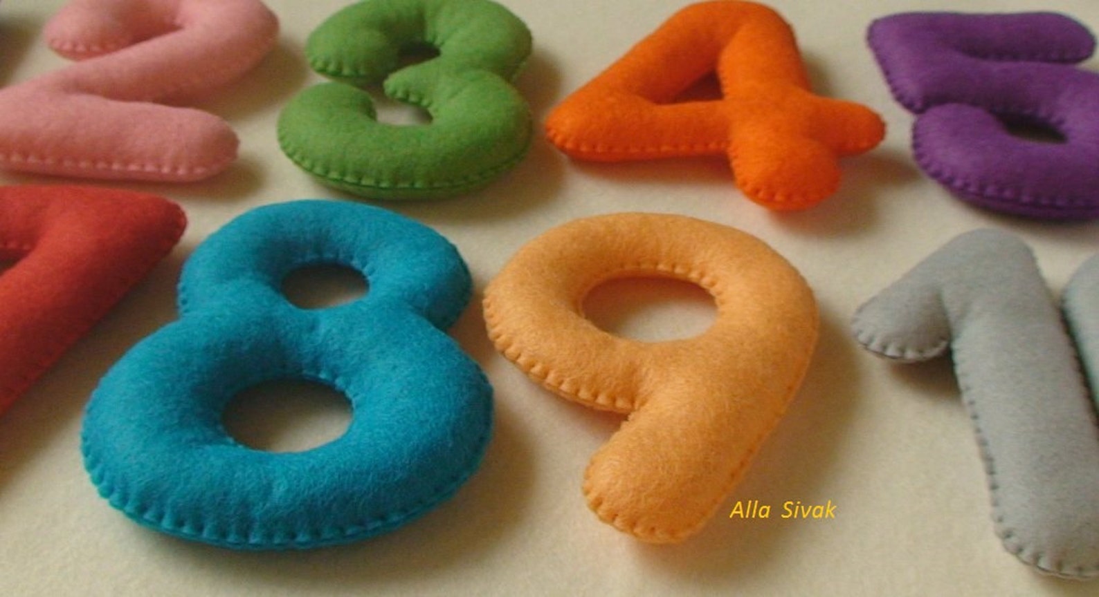 Felt Numbers PDF Pattern, Learning Numbers, Numbers Pattern ...