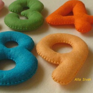 Felt Numbers PDF Pattern, Learning Numbers, Numbers Pattern ...