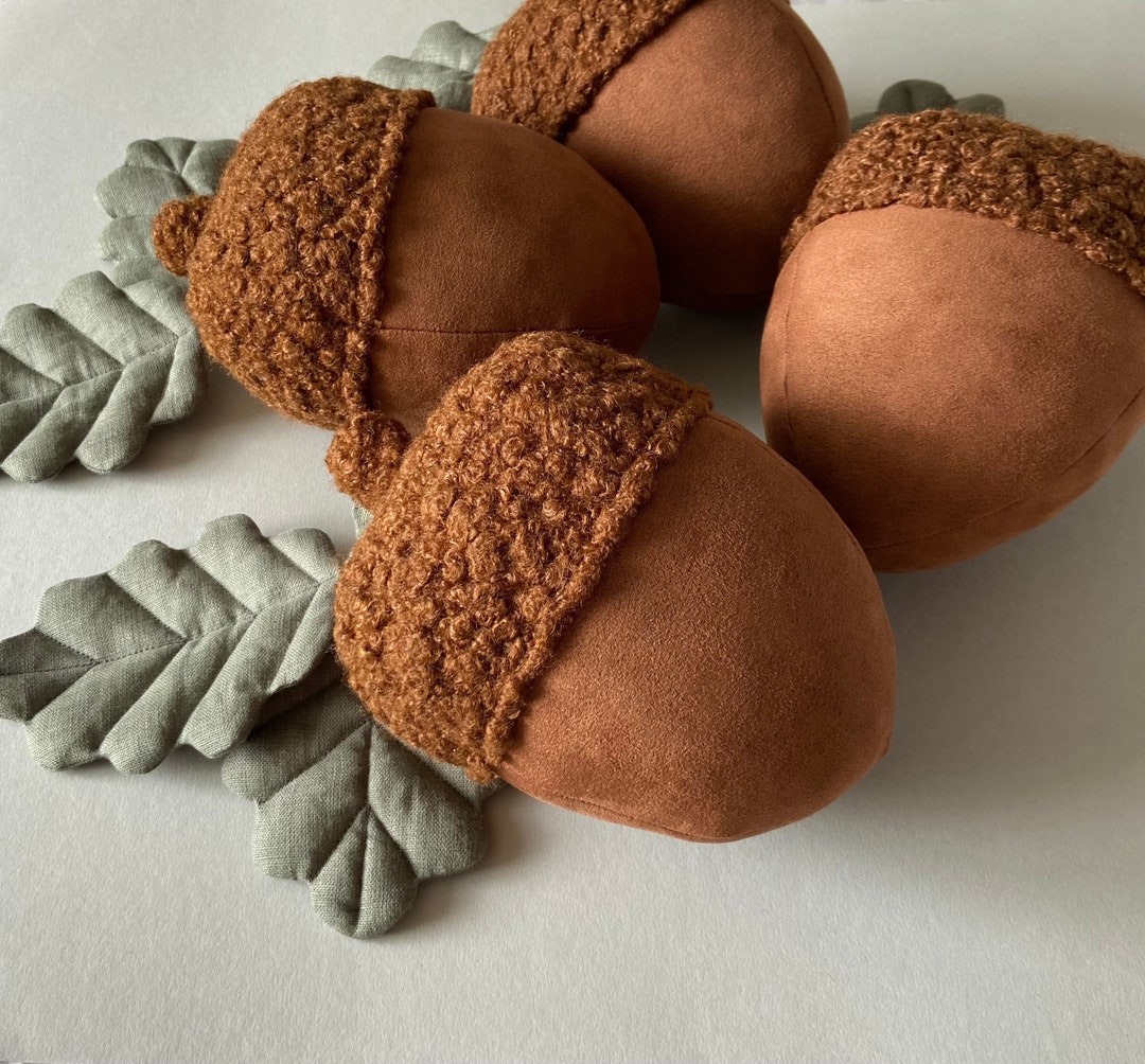 Acorn Decor, Woodland Acorn Soft, Stuffed Acorn, Acorn Baby, Woodland ...