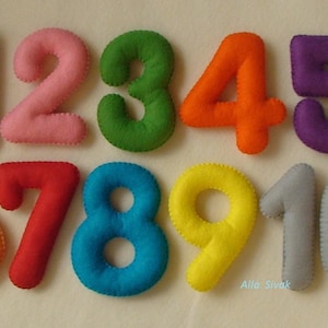 Felt Numbers PDF Pattern, Learning Numbers, Numbers Pattern ...