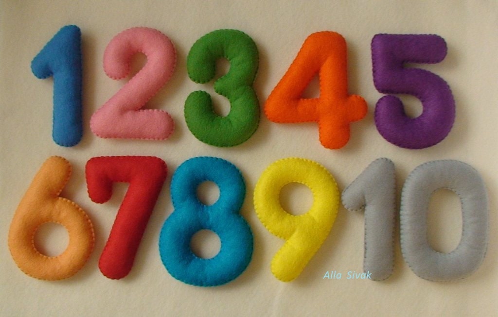 Felt Numbers PDF Pattern, Learning Numbers, Numbers Pattern ...