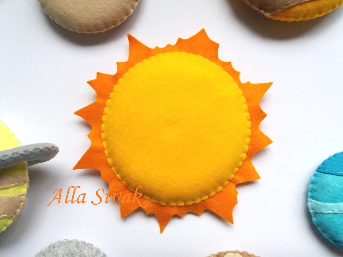 Felt Planets Solar System Garland Instructions Space Felt - Etsy