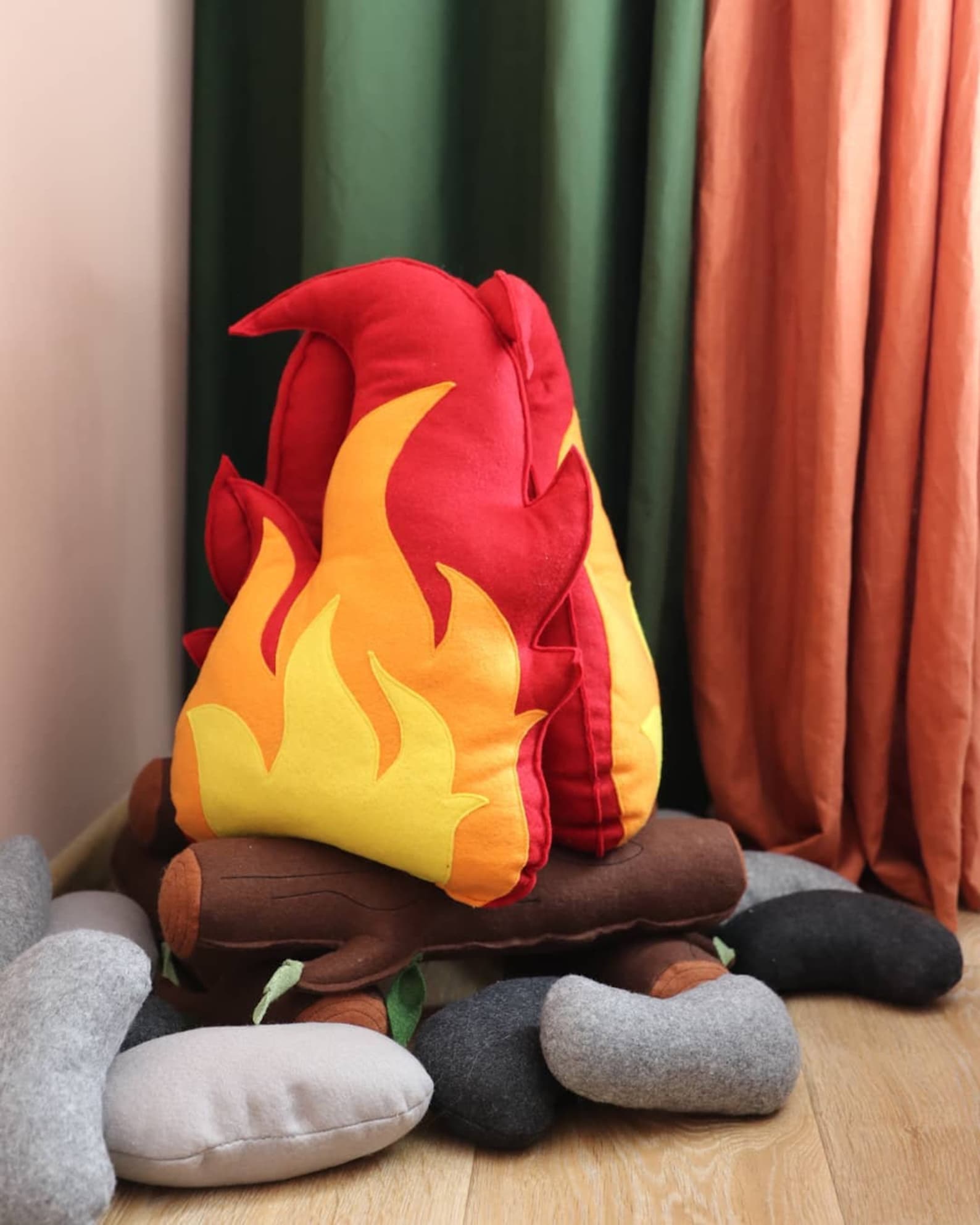 Play Campfire, Plush Campfire Set, Toy Camp Fire Big Set, Pretend ...