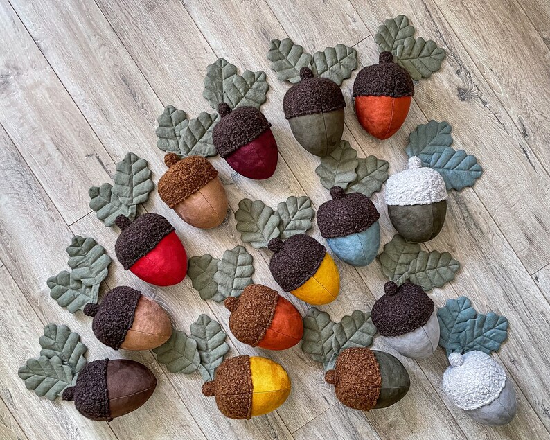 Acorn Pillow, Stuff Acorn Toy, Acorn Gift, Handmade Acorn, Acorn Decor ...