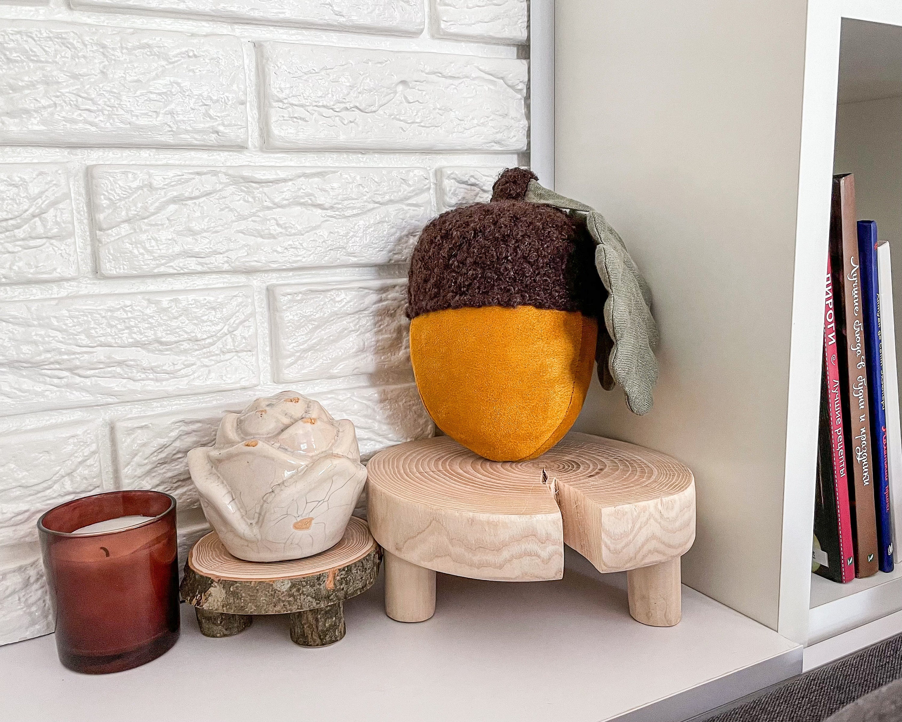 Acorn Pillow Large Acorn Dimensional Acorn Pillow Woodland - Etsy