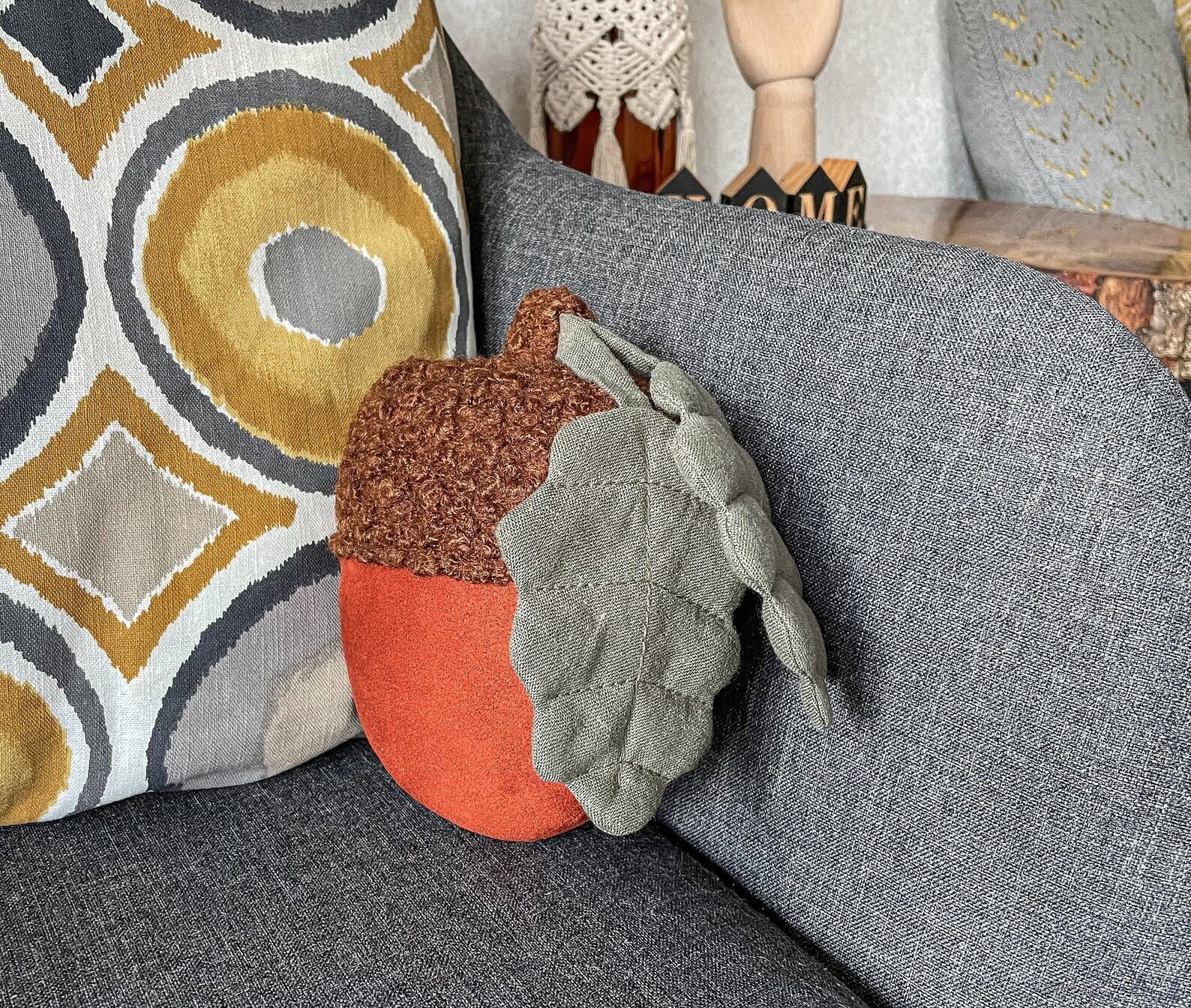 Acorn Plush Pillow Harvest Decor Thanksgiving Decoration - Etsy