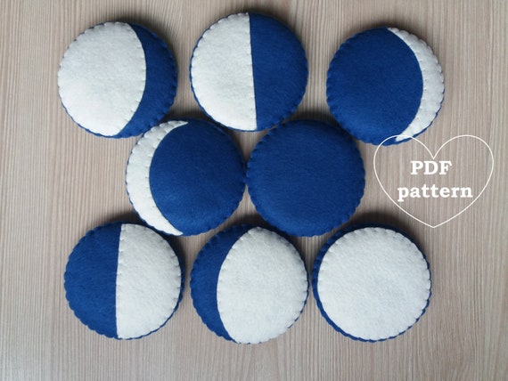 Moon phases PDF felt pattern Phases of the moon Moon phase | Etsy