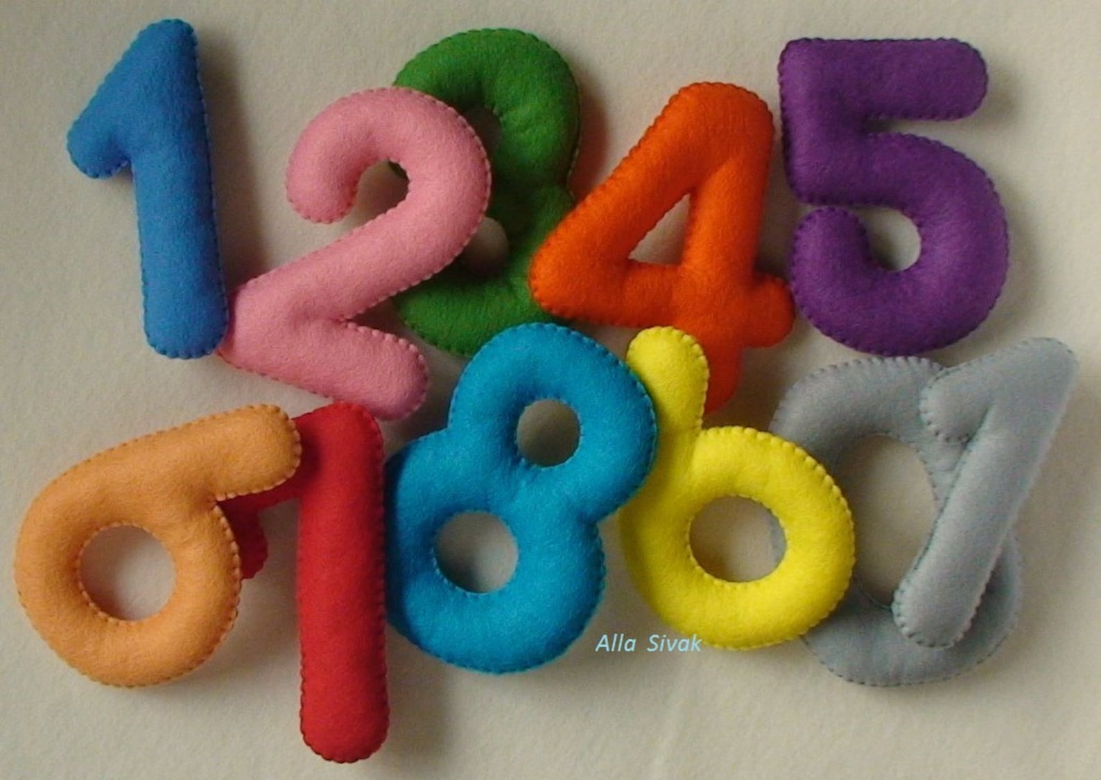 Felt Numbers PDF Pattern, Learning Numbers, Numbers Pattern ...