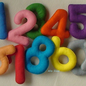 Felt Numbers PDF Pattern, Learning Numbers, Numbers Pattern ...