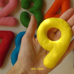 Felt Numbers PDF Pattern, Learning Numbers, Numbers Pattern ...