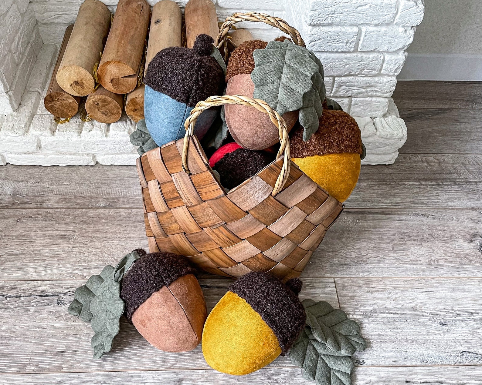 Acorn Pillow Woodland Nursery Decorative Pillow Pillow Fall | Etsy