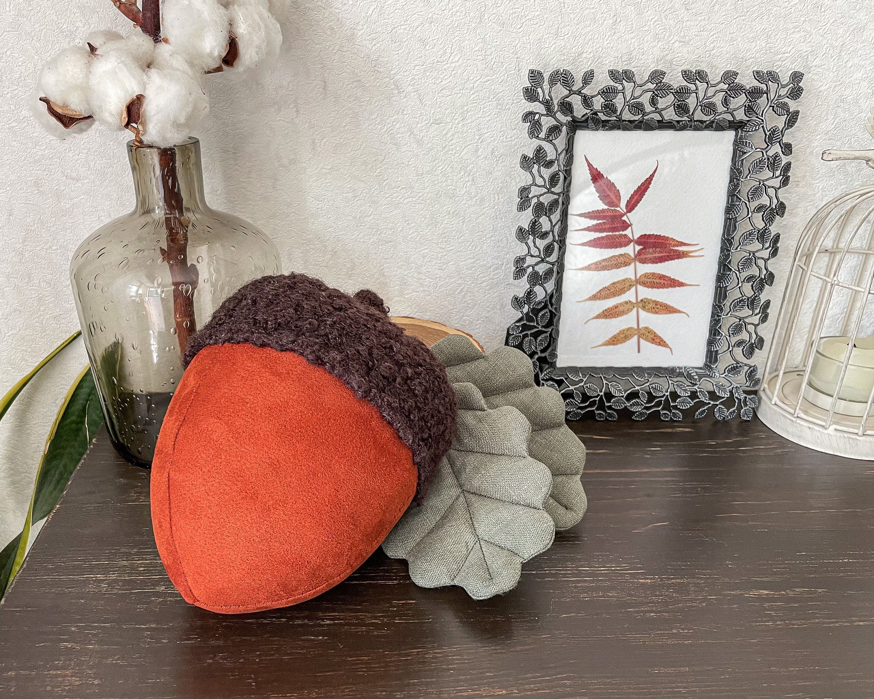 Acorn Pillow, Stuff Acorn Toy, Acorn Gift, Handmade Acorn, Acorn Decor ...