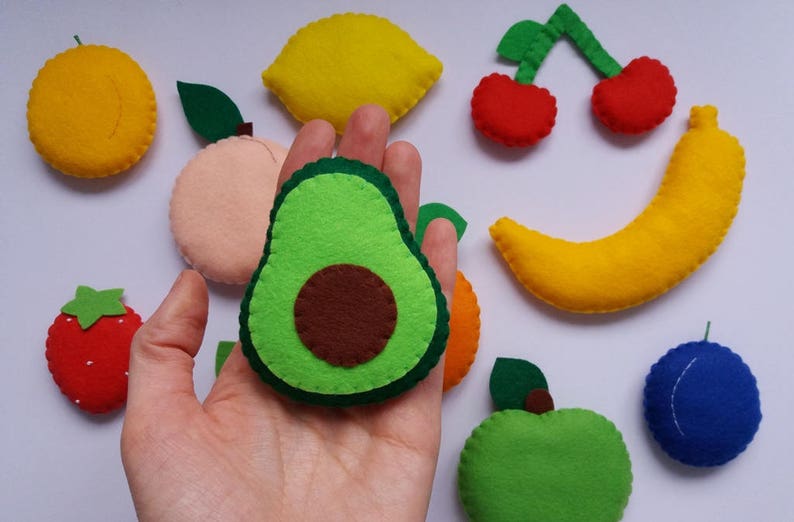 Felt Food, Felt Fruit Magnets, Fruits and Berries, Felt Fruit Set ...