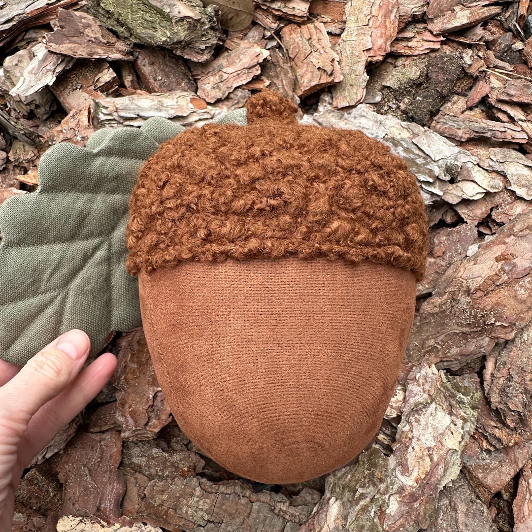Acorn Pillow - Woodland Acorn Soft - Stuffed Acorn - Woodland Pillow ...