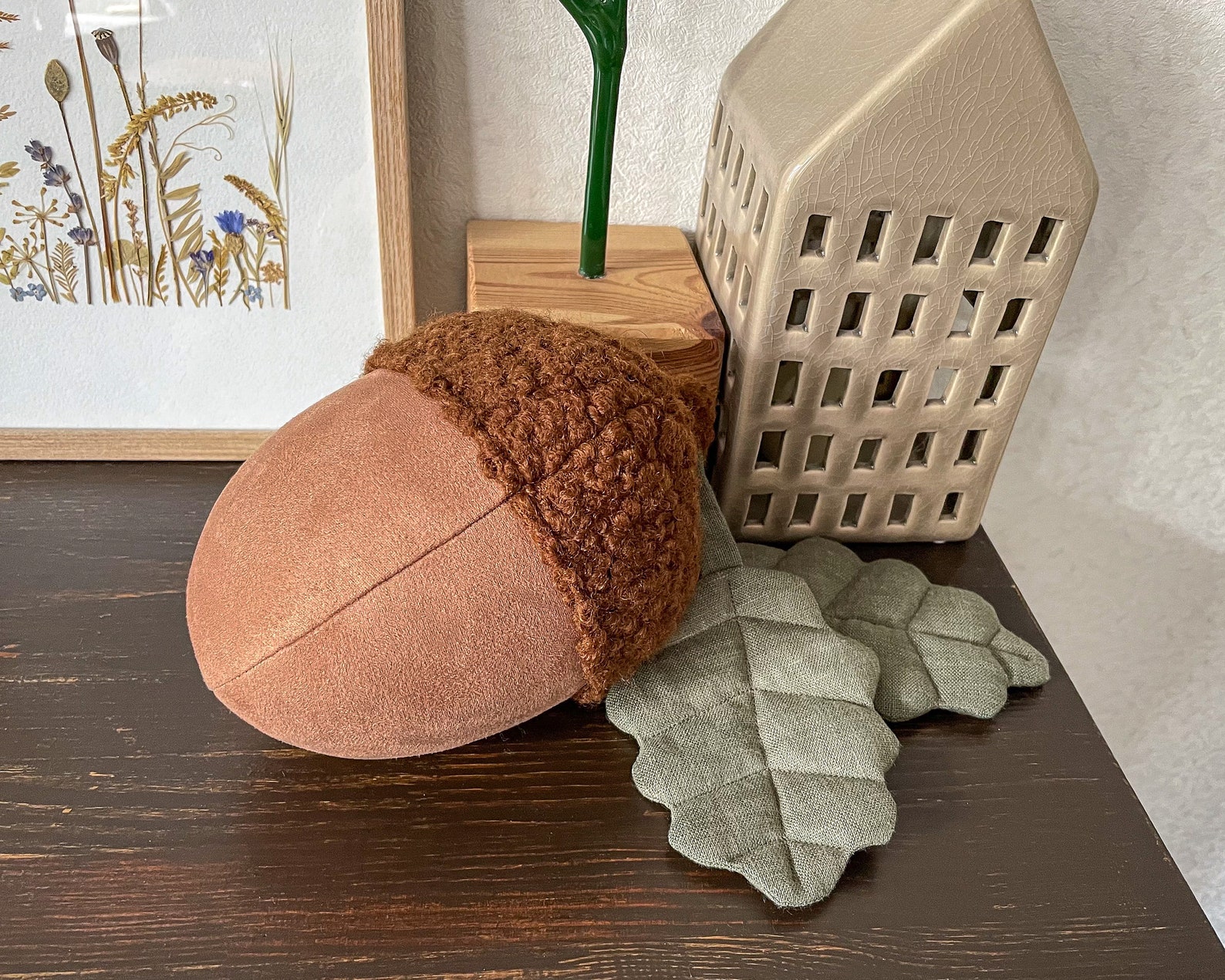 Acorn Pillow Woodland Nursery Decorative Pillow Pillow Fall | Etsy