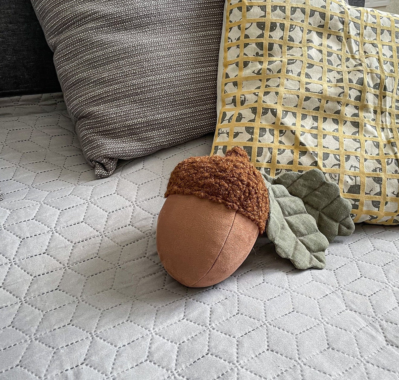 Acorn Pillow Woodland Nursery Decorative Pillow Pillow Fall - Etsy