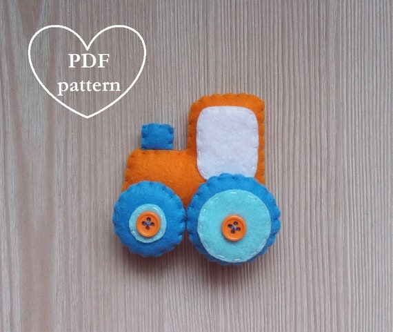 Felt Ornament PDF Sewing Pattern Felt Tractor Pattern | Etsy