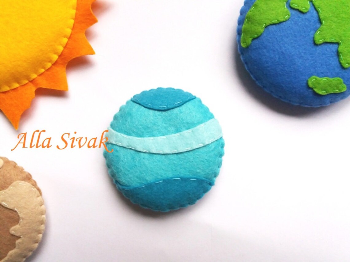 Felt Planets Solar System Garland Instructions Space Felt - Etsy