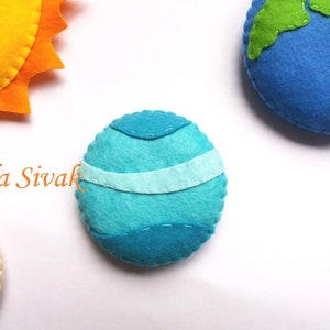 Felt Planets Solar System Garland Instructions Space Felt Pattern ...