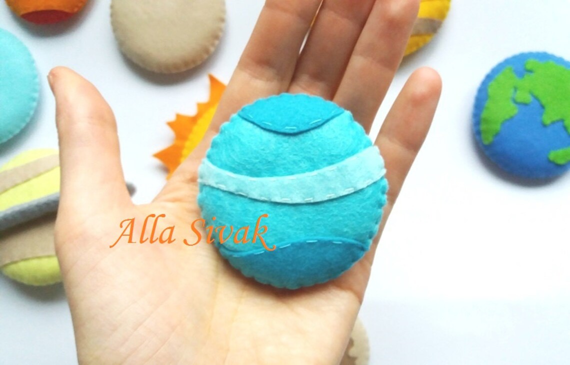 Felt Planets Solar System Garland Instructions Space Felt - Etsy