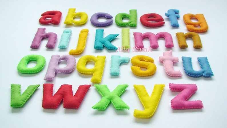 Felt Lowercase Letters English Alphabet PDF, Soft Alphabet DIY ...