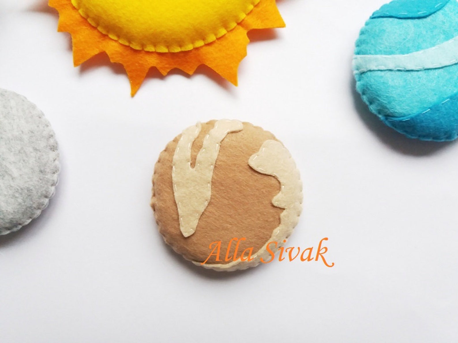 Felt Planets Solar System Garland Instructions Space Felt - Etsy