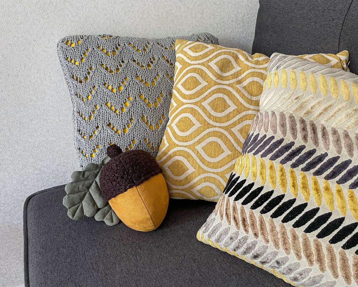 Acorn Pillow Large Acorn Dimensional Acorn Pillow Woodland | Etsy