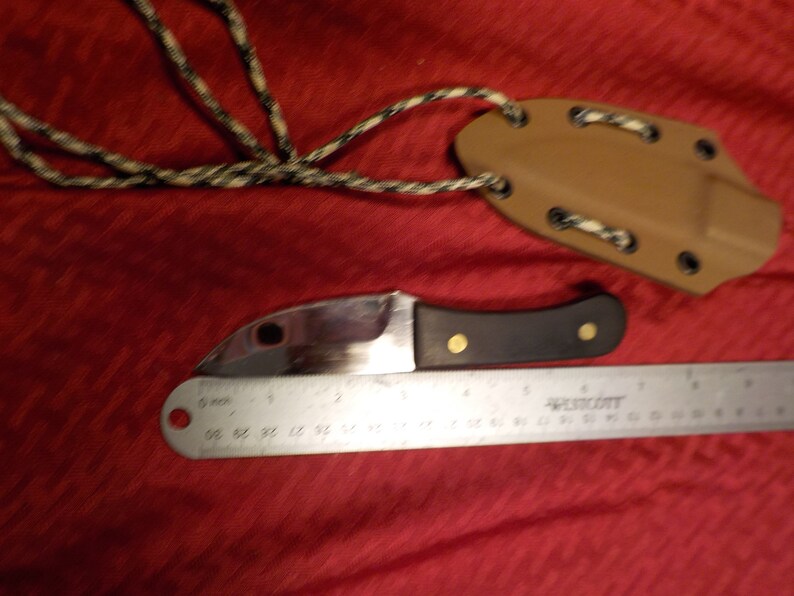 Kneck Knife With Kydex Sheath - Etsy