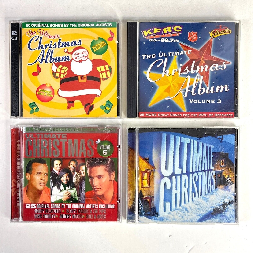 Ultimate Christmas Album 4 CD Lot Vols 1-2-3-5 Collectibles KFRC Arista ...