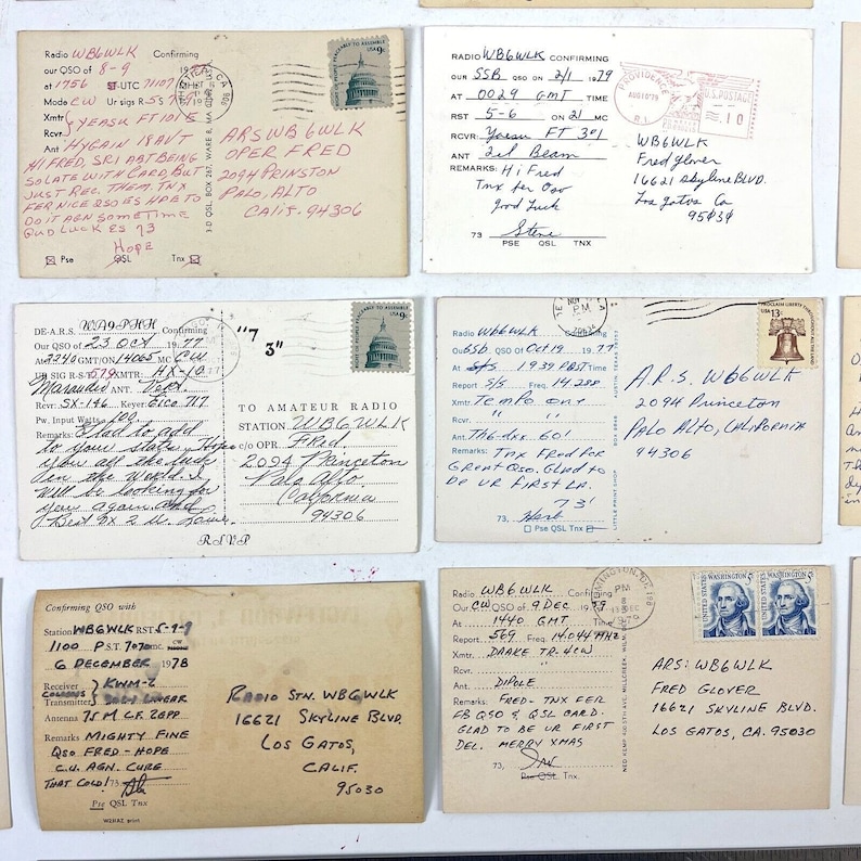 Ham Amatuer Radio Vintage QSL Card 21 USA Bundle 1970s/80s Postcards - Etsy