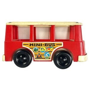 Fisher-price Vintage Mini Bus 1969 USA Made Little People Plastic Toy 5 ...