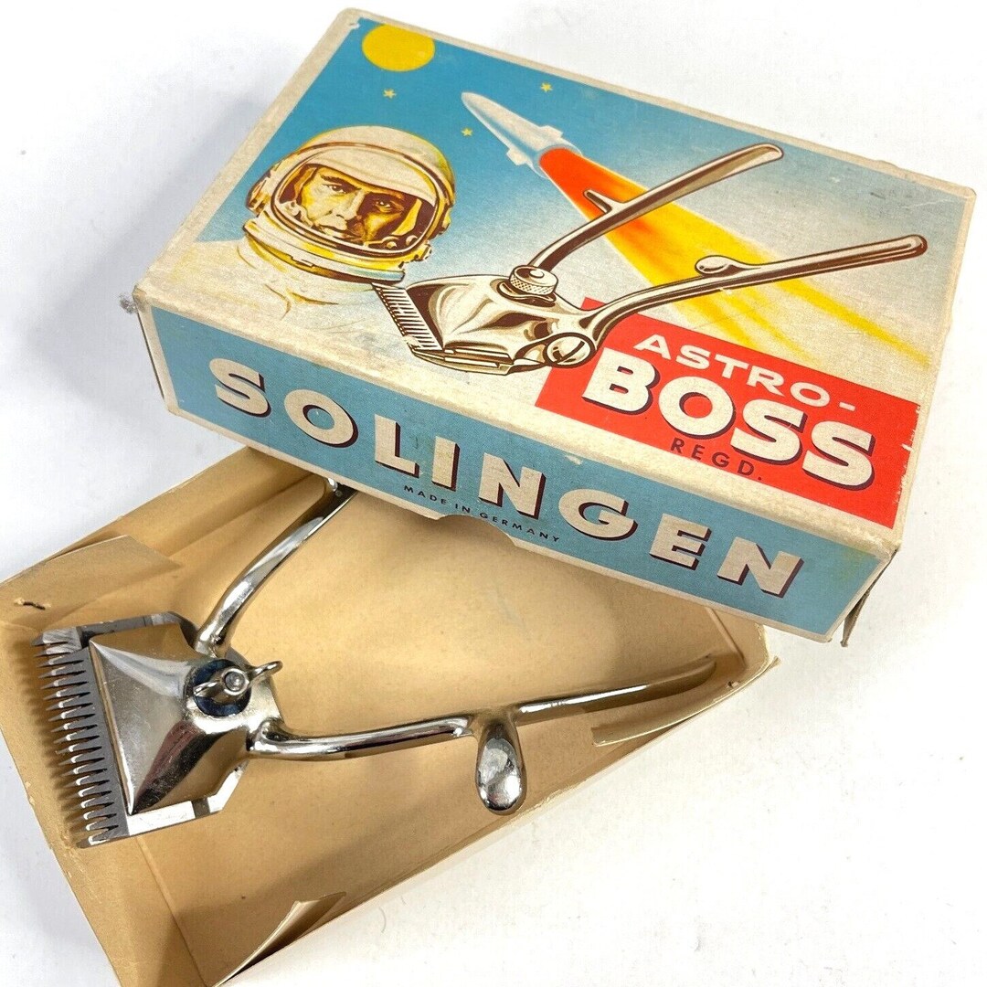 Solingen Astro Boss Vintage Mens Hair Clippers Astronaut Box 1970s ...