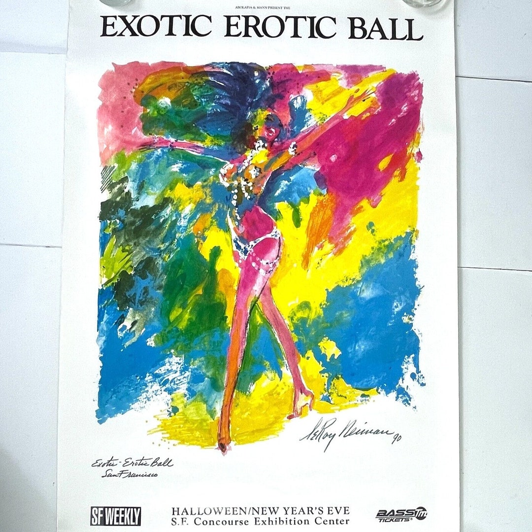 Exotic Erotic Ball San Francisco 1990 Leroy Neiman Event Poster Art